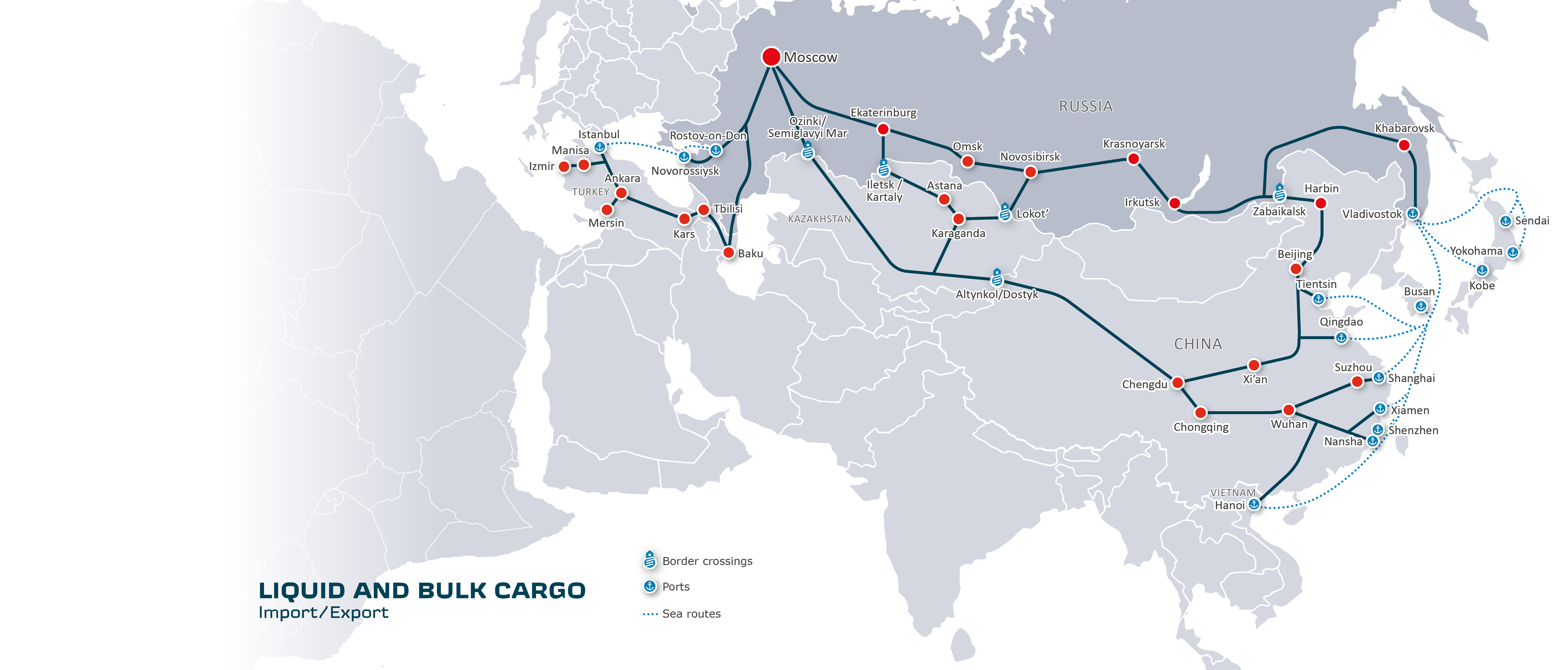 Liquid bulk cargo and bulk goods